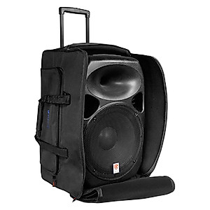 Rockville Rolling Travel Bag for Most 15" DJ PA Speakers w/Handle+Wheels (SB15)