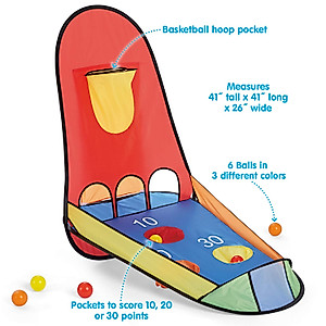 Kidoozie Pop-Up Basketball, Indoor or Outdoor Sport Activity, Suitable for Preschool and School Aged Children Ages 3 and Older