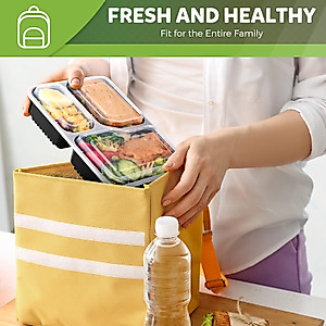 Meal Prep Containers Reusable【3 Compartment 34oz】50 Pack Food Prep Containers with Lids, Disposable To Go Containers, Plastic Food Storage Containers with Lids For Lunch/Deli/Takeout/Leftover