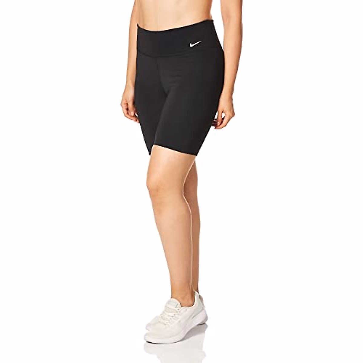 Nike One Women's Mid-Rise 7" Bike Shorts DD0243-010 Size M Black/White