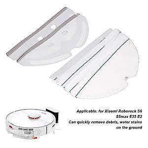 TOPINCN Sweeper Mop, Reusable Cloth Mop Pads Sweeping Robot Accessories Disposable Mop Cloth Holder Plate for Xiaomi Roborock S6 S5max E35 E2