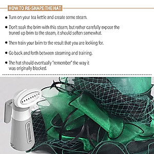 Ruphedy Women Derby Church Dress Fascinator Wide Brim Tea Party Wedding Hats S042b (S042b-Green)