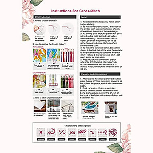 Stamped Cross Stitch Tree Counted Cross Stitch Kits Beginners Cross Stitch Kits for Adults 11CT DIY Embroidery Needlepoint Counted Kits for Home Decor 12x16inch