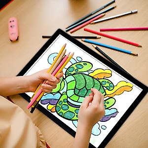 A4 Rechargeable Light Box with Bag, iVAOOZE Wireless Magnetic Tracing Light Pad, 5 Levels Brightness Light Table, Cordless Battery Powered Light Drawing Board for Diamond Painting Cricut Weeding Vinyl