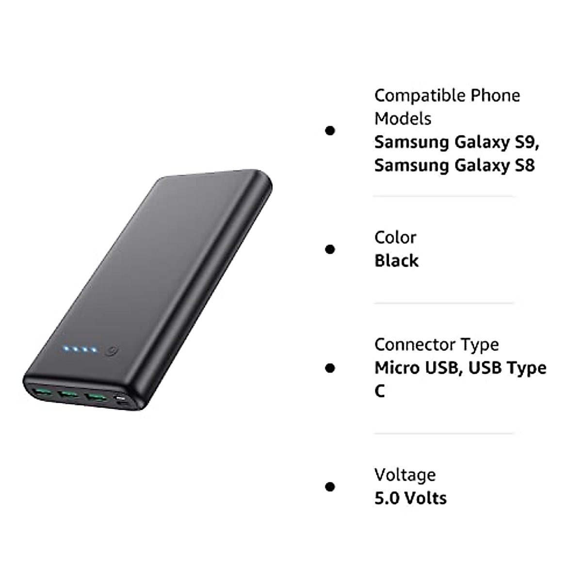 Portable Charger 36800mAh, Power Bank with Tri-Outport & Dual Inport (2.1A USB-C Input and Micro USB Input) External Battery Pack Compatible with iPhone 14/13/12/11,Galaxy S22 Tablet etc[2023 Version]