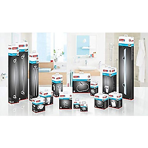 tesa Smooz No Drill, Wall Mounted Spare Bathroom Toilet Roll Holder, Chrome-Plated Metal, Removable Adhesive Glue Technology