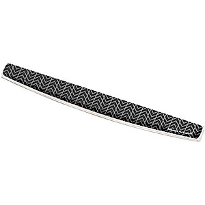 Fellowes Photo Gel Keyboard Wrist Rest with Microban Protection, Black Chevron (9550001)