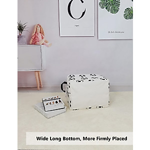 QUEENLALA Rectangular Laundry Hamper/Foldable Nursery Laundry Basket for Organizing/Storage Bin Baskets/Children Toy Office Bedroom/Toy Bin Closet Shelf Baskets（Rec-Football）