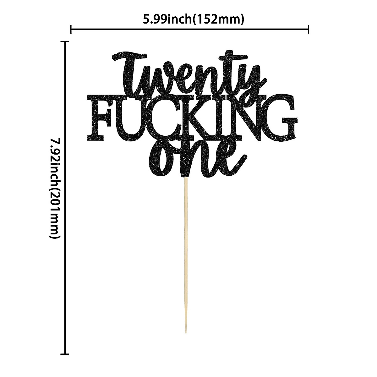 Gyufise 21st Birthday Cake Topper Twenty One Cake Decoration for 21st Birthday Legal AF Cake Decor Finally 21 Cake Topper Party Supplies Black