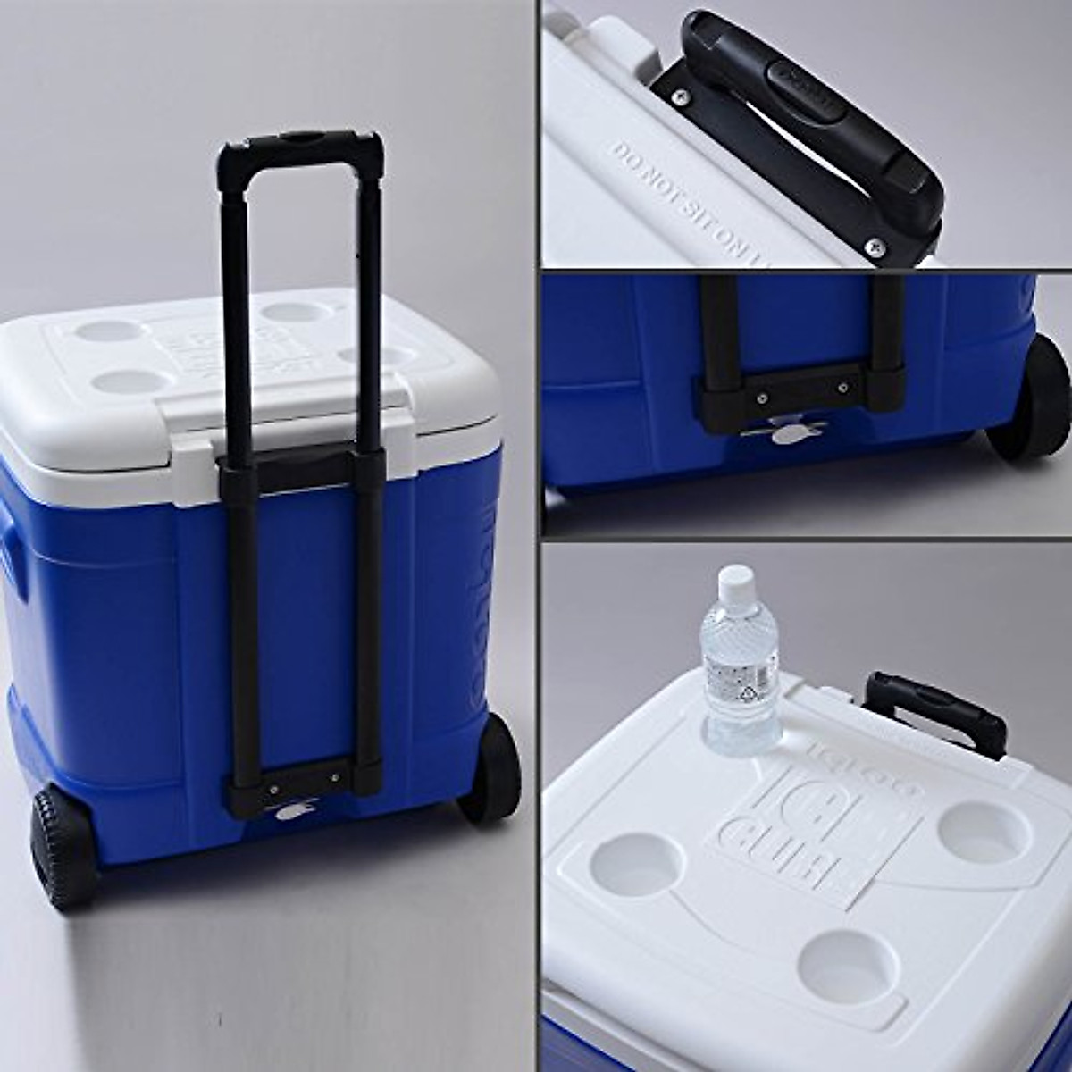 Igloo Ice Cube 60 Quart Roller Cooler , Ocean Blue