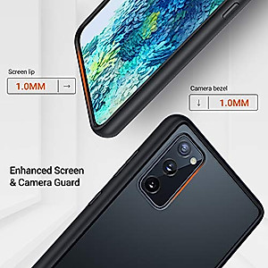 TORRAS Shockproof Galaxy S20 Case 6.2 Inch, [4X Military Drop Protection] Translucent Matte Hard Back with Soft Edge Slim Case Compatible for Samsung Galaxy S20 Case ，Matte Black