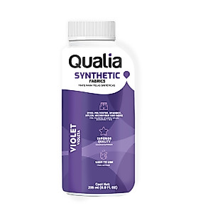 Qualia Synthetic Fabric Dye, Easy to Use, Perfect for Synthetic Fabrics: Polyester, Spandex, Nylon, and More, Ultra-Concentrated Colors for Vibrant Results, Violet, 1 Pack