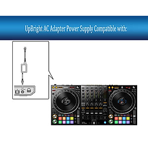 UpBright 12V AC/DC Adapter Compatible with Pioneer DJ Serato DDJ-1000 DDJ1000 SRT DDJ-1000SRT DDJ-1000SRT-W 4-Channel Club Style Digital DJ Controller 12VDC DC12V 12.0V Power Supply Cord Charger PSU
