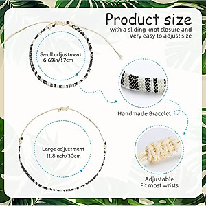 4pcs Beach Bracelet Set for Men and Women, Surfer Men Bracelet, Braided Boho Summer Bracelets Adjustable Men’s Bracelet Handmade Women Girls Bracelet String Rope Ankle Bracelets Gifts Birthday Gift