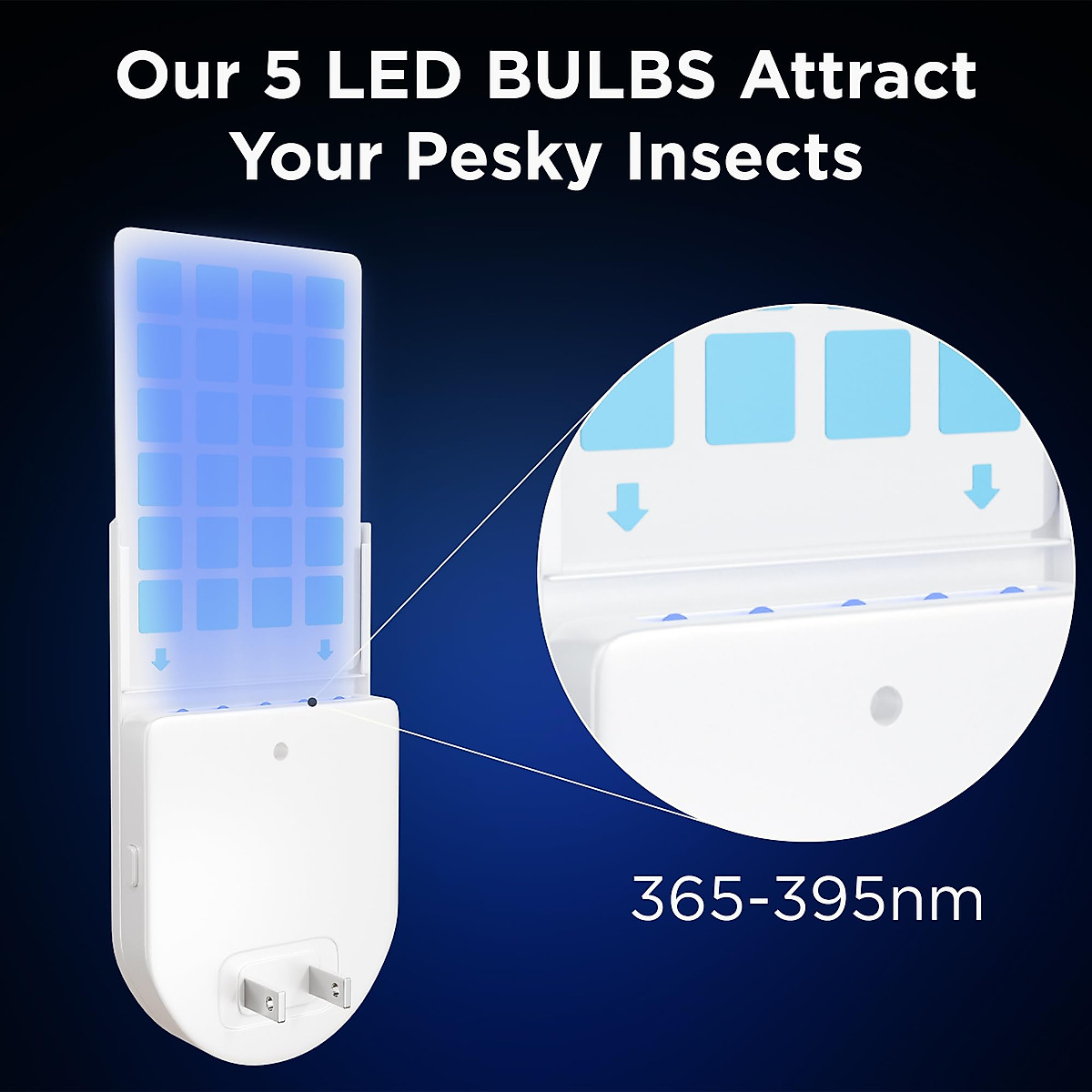 WizTrap MiniMax Plug in Fruit Fly Traps for Indoors! A Flying Insect Trap with UV LED Bulbs & 5 Glue Board Refills! Gnat Trap Used as a Fruit Fly Killer, Indoor Fly Trap, Mosquito Trap, Gnat Killer!