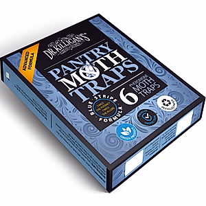 Dr. Killigan's Premium Double Potent Pantry Moth Traps with Pheromones Prime, Indian Meal Moth Traps for House, How to Get Rid of Moths in House (6 Count, Blue)