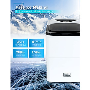 BLACK+DECKER 26 lb. Capacity Ice Maker