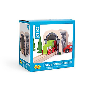 Bigjigs Rail Grey Stone Tunnel - Other Major Wooden Rail Brands are Compatible