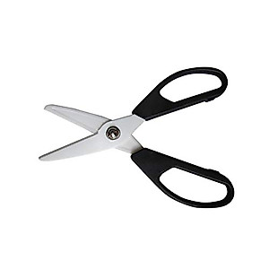 MOJO-HOME Ceramic Scissors Kitchen Utility Office Classroom Cooking Scissors Shears - White Blade/Black Handle