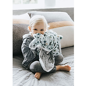 Large Premium Knit Baby 3 Layer Stretchy Quilt Blanket Lunar by Copper Pearl