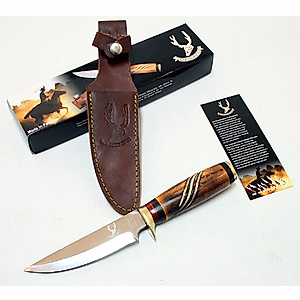 Lastworld 10" Hunting Knife Bone Handle Series Skinner Knife Sharp