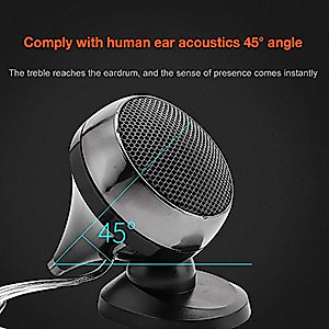 ePathChina 2pcs Universal Car Tweeter Loudspeaker 150W 4Ohm Audio Silk Film for Car Modification High-Pitched Car Audio Modification Nondestructive