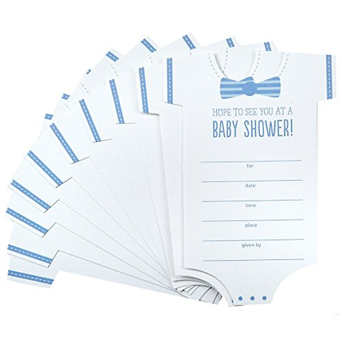 Hallmark Baby Shower Invitations, Onesie (Pack of 10 Invites and Envelopes for Baby Boy) (5INH6191)