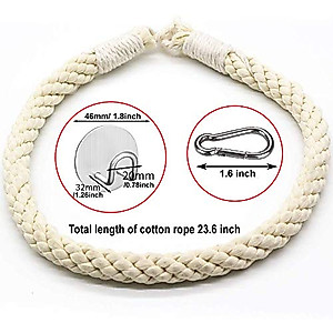 Nautical Rope Toilet Paper Holder Stand Antique Industrial Self Adhesive Hooks Stainless Steel Towel Ring Holder Rack Hanging Interior Decoration for Bathroom Kitchen Home Decor (White)
