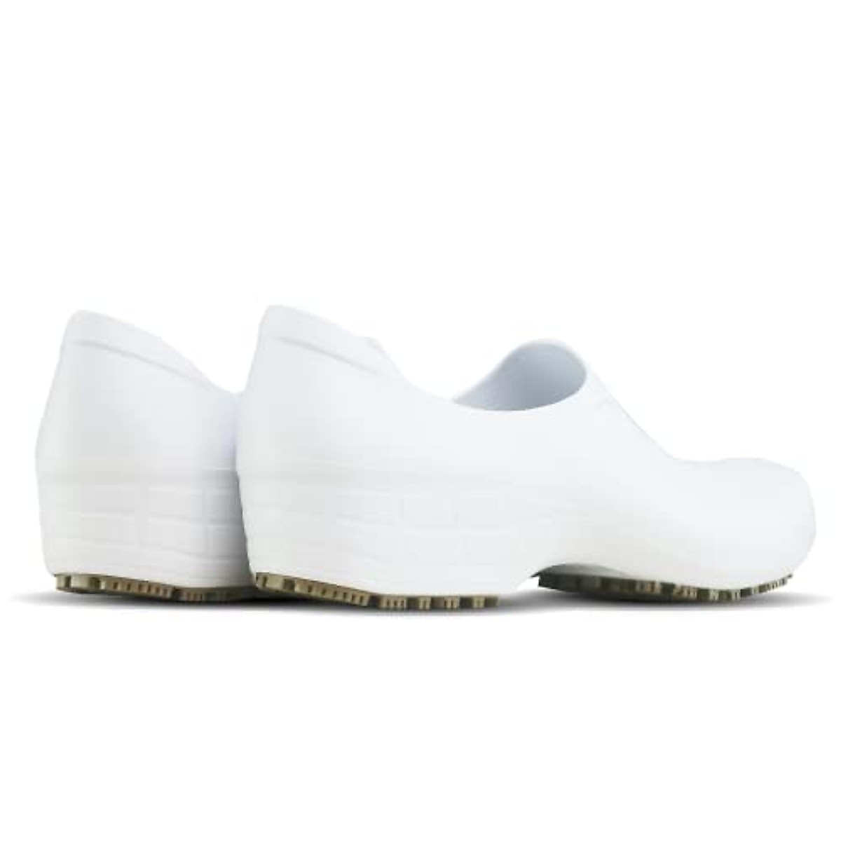 Sticky Nursing Shoes Women - Chefs - Kitchen - Nurses - Clogs for Work - Waterproof Non Slip (White, 8.5)