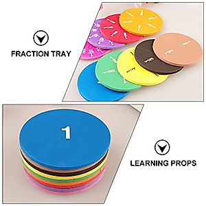 Totority Magnetic Fraction Tiles& Fraction Circles, Fraction Props Teaching Aid Montessori Fraction Math Manipulatives Rainbow Fraction Tower Cubes for Elementary School Homeschool Supplies