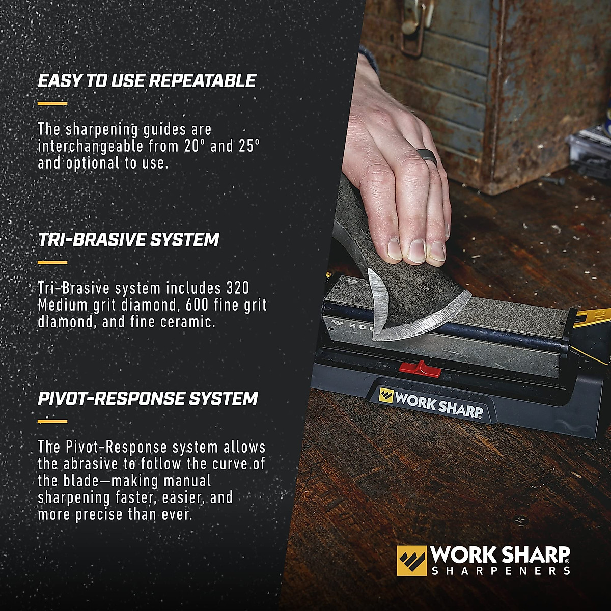 Work Sharp WSBCHBSS Benchstone Knife Sharpener Black