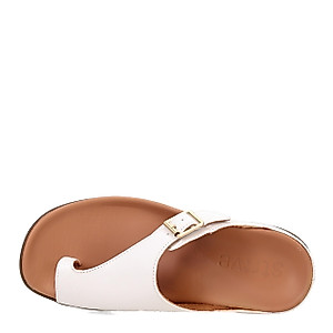 Strive Java Women's Comfortable And Arch Supportive Sandals White - 8 Medium