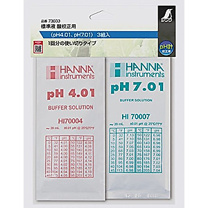 Shinwa Sokutei 73033 Standard Liquid for Acid Calibration (PH4.01, pH7.01), Set of 3