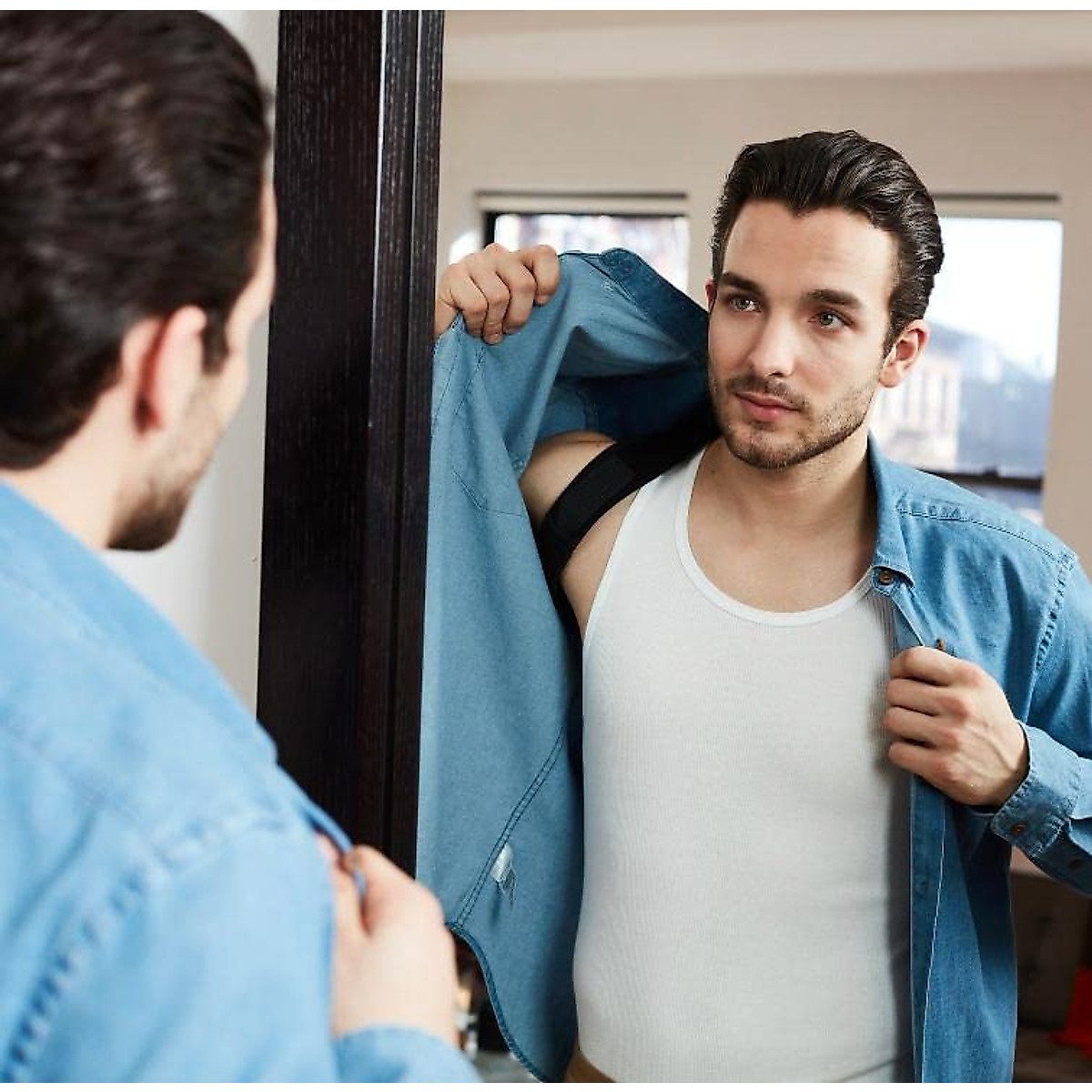 ComfyBrace Posture Corrector-Back Brace for Men and Women- Fully Adjustable Straightener for Mid, Upper Spine Support- Neck, Shoulder, Clavicle and Back Pain Relief-Breathable