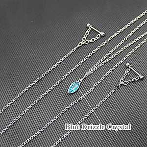 WOSEXYMEN Nipple Chains Pierced Necklace 14G Barbells Nipple Rings Drizzle Dangle Body Piercing Jewelry-Drizzle