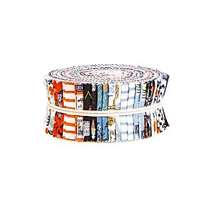 Bon Voyage Jelly Roll (40 Pieces) by Rifle Paper Co. for Cotton and Steel 2.5 x 44 inches (6.35 cm x 111.76 cm) Fabric Strips