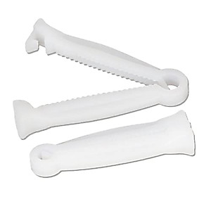 Chaungfu 50pcs Disposable Umbilical Cord Clamp Birth Hemostatic Materials,Pig Umbilical Cord Clamp for Animals Puppy Kittens Cow Livestock Sheep,Home Birth Supplies kit，White, 5x1cm