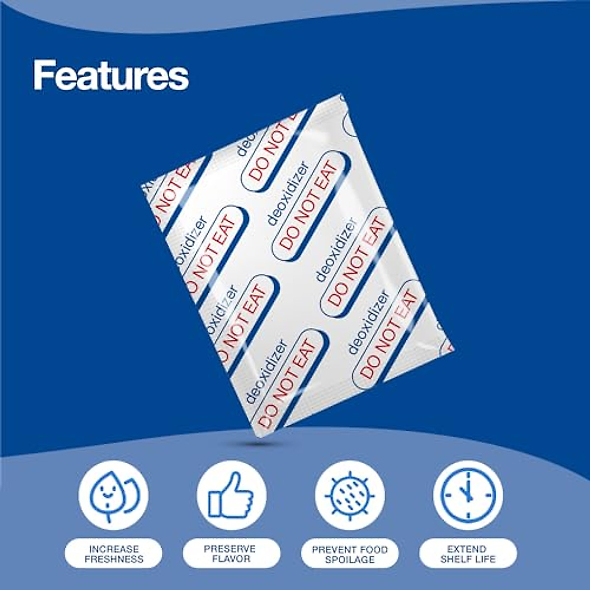 BELLE KR 200cc Oxygen Absorbers for Food Storage - 100 Pcs (5pcs Per Pack) with Indicator - Oxygen Absorbers for Maximum Freshness, Flavor Preservation & Extended Shelf Life