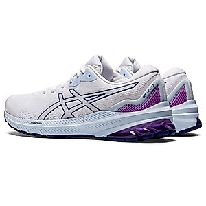 ASICS Women's GT-1000 11 Running Shoes, 9, White/Dive Blue