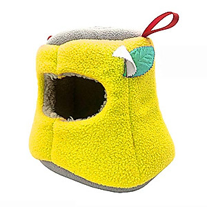 ZYP 2 PCS Winter Warm Bird Nest, Bird Snuggle Cave Shed Hut Hanging Hammock Cage, Plush Birds Hideaway Sleeping Bed House for Parakeet Cockatiel Conure Cockatoo Macaw