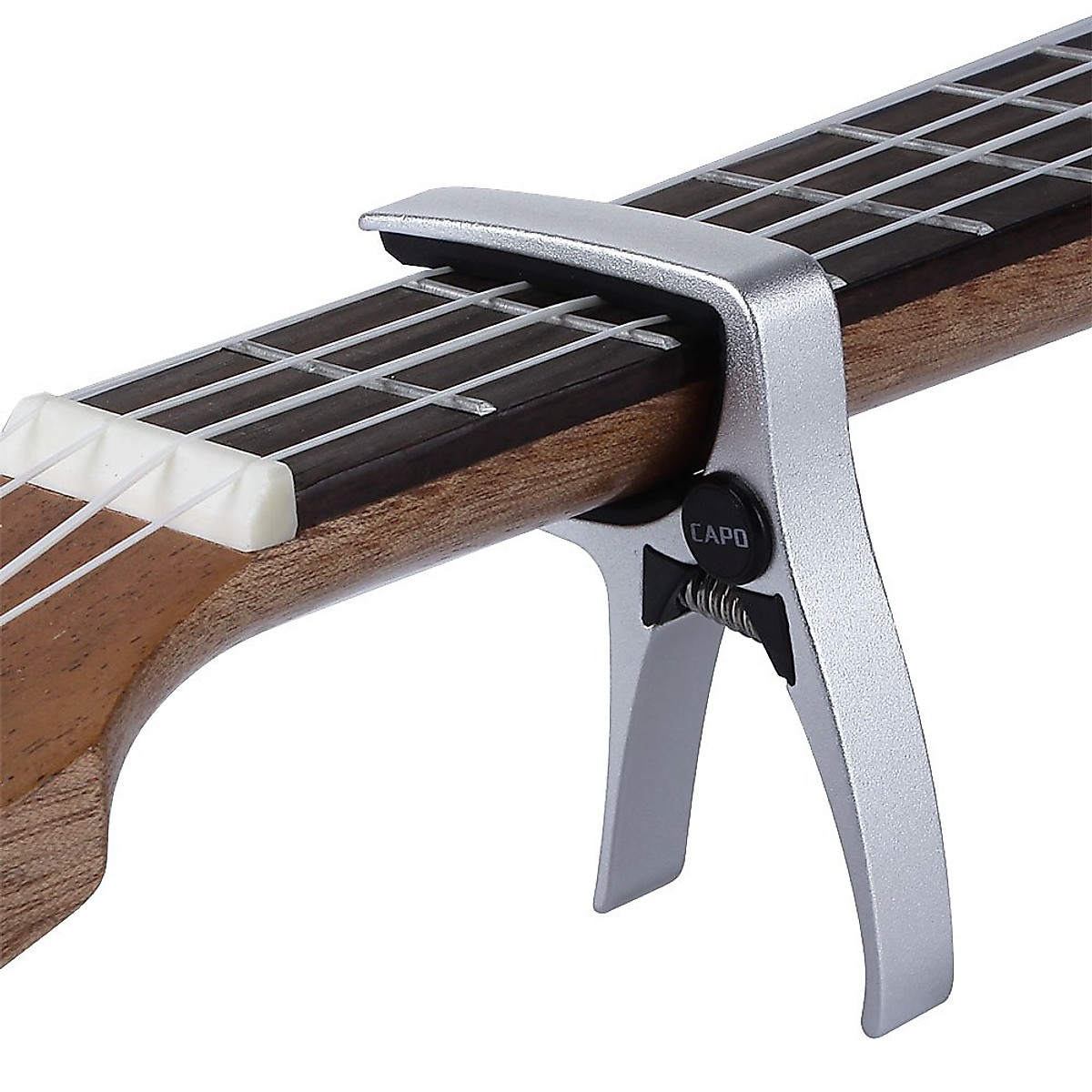 Professional Ukulele Capo, Mini Size 4 String Guitar Capo, (SILVER)