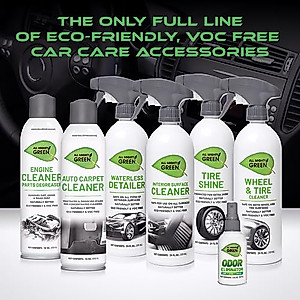 All Mighty Green Eco-Friendly Car Interior Surface Cleaner with Acid Free Formula, Vehicle Interior Surface Cleaning Spray w/UV Protection for Leather, Vinyl, Plastic, Glass and More, 24 Oz - 2 Pack