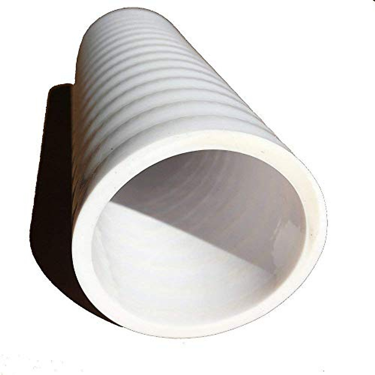 White Schedule 40 Flexible PVC Pipe, Hose, Tubing for Pools, Spas and Water Gardens (2" Dia x 10 ft)