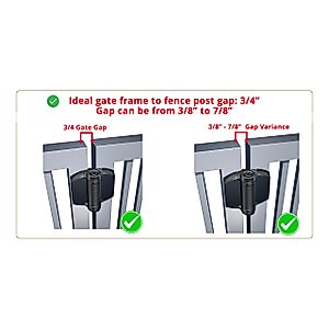 D&D Technologies TCA1S3BTS TruClose Regular Duty Self Closing Gate Hinge, for Metal Gates up to 66 Pounds, No Alignment Legs, Gloss Black, 2 Count