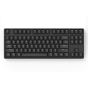 ikbc W200 Wireless Mechanical Keyboard with Cherry MX Red Switch for Windows and Mac OS, Enables Media Key and LED Indicator (2.4G Dongle, USB 2.0, PBT Double Shot 87 Keycaps, Black Color, ANSI/US)