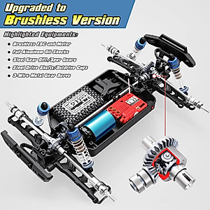 HAIBOXING 1/18 Scale Brushless Fast RC Cars 18859A, 4WD Off-Road Remote Control Trucks 48 KM/H Speed for Adults and Kids Boys, All Terrain Truck Toys Gifts with Extra Shell and Battery 40+ min Play