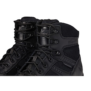 Thorogood Deuce 6” Waterproof Side-Zip Black Tactical Boots for Men and Women with Composite Safety Toe, Full-Grain Leather, and Slip-Resistant Outsole; BBP & EH Rated, Black - 12 M US