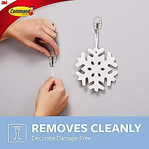 Command Small Wire Toggle Hooks, Damage Free Hanging Wall Hooks with Adhesive Strips, No Tools Wall Hooks for Hanging Decorations in Living Spaces, 10 Clear Hooks and 12 Command Strips