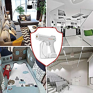 Oriflame Steam Gun, Handheld Rechargeable Nano Atomizer 27oz Large Capacity ULV Electric Sprayer Nozzle Adjustable Fogger for Home, Office, School or Garden