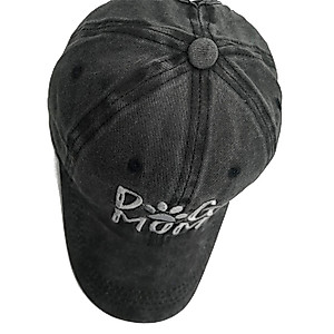 OASCUVER Denim Fabric Adjustable Dog Mom Ponytail Hat Fashion Baseball Cap